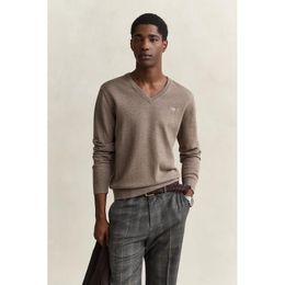 Gant Herren V-Ausschnitt-Pullover &raquo;CLASSIC COTTON V-NECK&laquo; Regular fit mit V-Ausschnitt XXL