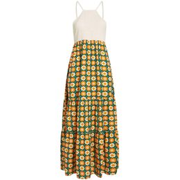 O`Neill O'neill Kleid Damen Gr&ouml;&szlig;e 34 beige / gr&uuml;n / dunkelgr&uuml;n / orange Sommerkleid