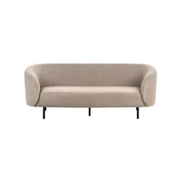 Beliani 3-Sitzer Sofa LOEN in Beige/Grau/Schwarz - (W) 200 x (H) 79 x (L) 70 cm | Gr.: onesize