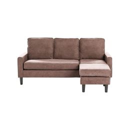 Beliani 2-tlg 3-Sitzer Sofa AVESTA in Braun | Gr.: onesize