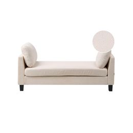 Beliani Chaiselongue ARCHIANE in Wei&szlig;/Schwarz - (W) 170 x (H) 60 x (L) 85 cm | Gr.: onesize