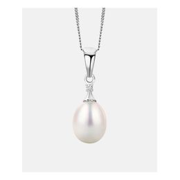 Diamant L'&eacute;ternel Halskette aus 375 Wei&szlig;gold mit Diamant mit Perle | Gr.: onesize