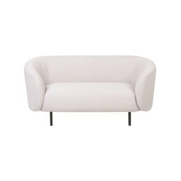 Beliani 2-Sitzer Sofa LOEN in Beige/Schwarz - (W) 155 x (H) 79 x (L) 70 cm | Gr.: onesize