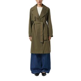 comma, Comma Damen Trenchcoat mit Bindeg&uuml;rtel gr&uuml;n S (36)