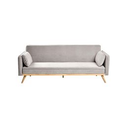 Beliani 3-Sitzer Sofa ASAA in Grau/Braun - (W) 205 x (H) 76 x (L) 80 cm | Gr.: onesize
