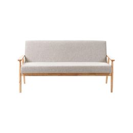 Beliani 3-Sitzer Sofa ESRUM in Grau/Braun - (W) 151 x (H) 79 x (L) 72 cm | Gr.: onesize