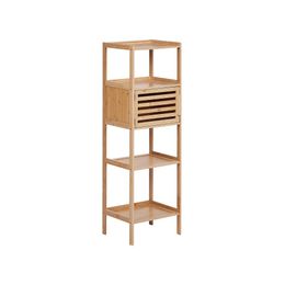 Beliani Badezimmerregal LAFAYETTE in Braun - (W) 36 x (H) 114 x (L) 30 cm | Gr.: onesize