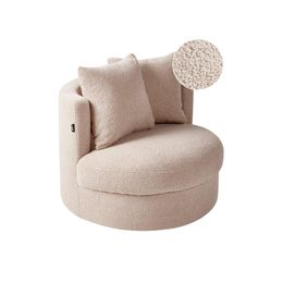 Beliani Sessel DALBY in Beige - (W) 82 x (H) 61 x (L) 82 cm | Gr.: onesize