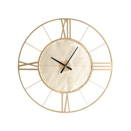 Beliani Wanduhr BLAMERE in Gold - (W) 80 x (H) 80 x (L) 3 cm | Gr.: onesize