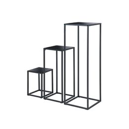 home24 Beistelltisch Romney 3er-Set in Schwarz | Gr.: onesize