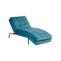 Beliani Chaiselongue LOIRET in Blau/Silber - (W) 179 x (H) 93 x (L) 76 cm symmetrisch | Gr.: onesize
