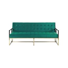 Beliani 3-Sitzer Sofa MARSTAL in Gr&uuml;n/Gold - (W) 187 x (H) 83 x (L) 78 cm | Gr.: onesize