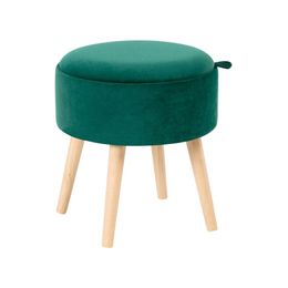 Beliani Hocker NEELY in Gr&uuml;n - (W) 39 x (H) 43 x (L) 39 cm | Gr.: onesize