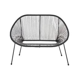 Beliani Gartenbank ACAPULCO II in Schwarz - (W) 113 x (H) 88 x (L) 78 cm | Gr.: onesize