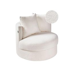 Beliani Sessel DALBY in Wei&szlig; - (W) 82 x (H) 61 x (L) 82 cm | Gr.: onesize