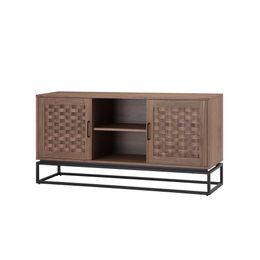 home24 Sideboard Hult mit 2 T&uuml;ren in Pappel Dunkel | Gr.: onesize
