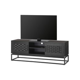 home24 TV-Lowboard Hult 150 cm in Pappel Schwarz | Gr.: onesize