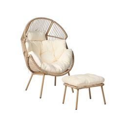 Beliani 5-tlg Sessel MURANO in Beige/Wei&szlig; | Gr.: onesize