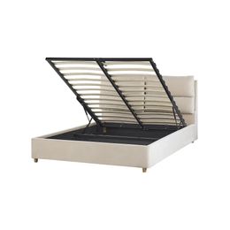 Beliani Doppelbett BATILLY in Beige - (W) 154 x (H) 105 x (L) 224 cm | Gr.: onesize