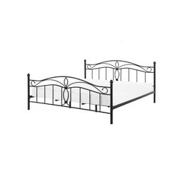 Beliani Doppelbett ANTLIA in Schwarz - (W) 148 x (H) 108 x (L) 209 cm | Gr.: onesize
