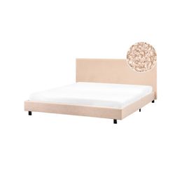 Beliani Doppelbett ALBI in Beige/Schwarz - (W) 195 x (H) 94 x (L) 211 cm | Gr.: onesize