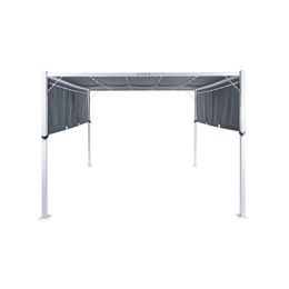 Beliani Garten-Pergola PARGA in Grau/Wei&szlig; - (W) 310 x (H) 215 x (L) 310 cm | Gr.: onesize
