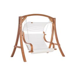 Beliani Gartenschaukel APRILIA in Braun/Beige - (W) 202 x (H) 200 x (L) 120 cm | Gr.: onesize