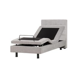 Beliani Einzelbett DUKE in Grau/Schwarz - (W) 92 x (H) 102 x (L) 216 cm | Gr.: onesize
