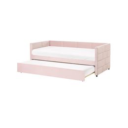 Beliani Einzelbett CHAVONNE in Rosa - (W) 99 x (H) 76 x (L) 218 cm | Gr.: onesize