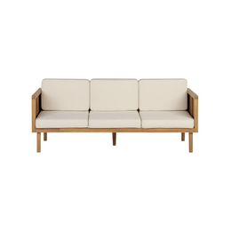 Beliani Gartensofa BARATTI in Braun/Beige - (W) 179 x (H) 76 x (L) 65 cm | Gr.: onesize