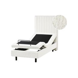 Beliani Einzelbett CASTELLAN in Wei&szlig;/Schwarz - (W) 80 x (H) 120 x (L) 216 cm | Gr.: onesize