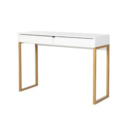 home24 Schreibtisch Tundar in Gold | Gr.: onesize