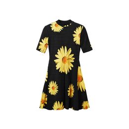 Desigual Kleid 'MARGARITA-LACROIX' Damen Gr&ouml;&szlig;e 40 gelb / orange / schwarz Sommerkleid