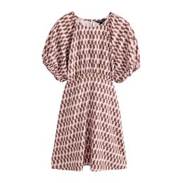 next Kleid Damen Gr&ouml;&szlig;e 52 braun / altrosa Sommerkleid