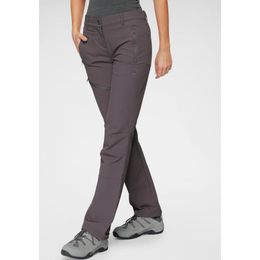 Polarino Damen Funktionshose mit Rei&szlig;verschlusstaschen grau 42, N-Gr