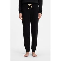 BOSS Damen BOSS Relaxhose &raquo;CP Stripe_Pants Cuff&laquo; mit kontrastfarbener Kordel schwarz XXL, N-Gr