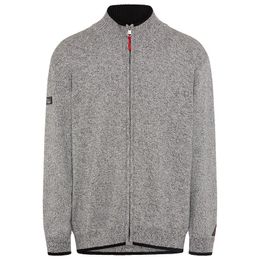 Man's World Plus Herren Strickjacke &raquo;auch in Grosse Gr&ouml;&szlig;en bis Gr. 7XL&laquo; Regular Fit, melierte Optik, mit Stehkragen, mit Rei&szlig;verschluss grau M (48/50)
