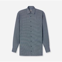 OLYMP Herren OLYMP Langarmhemd &raquo;Luxor&laquo; Businesshemd, comfort fit, New-Kentkragen blau 45, N-Gr