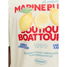 Jack & Jones PlusSize Jack & Jones Plussize Herren Jack & Jones PlusSize T-Shirt &raquo;JORRIVIERA VINTAGE POSTER BACK TEE PLS&laquo; mit Print beige 3XL