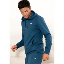 Bench. Loungewear Herren Hoodie, Sweatshirt mit Kapuze und seitlichen Taschen, Baumwollmischung blau 44/46 (S)