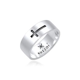 Kuzzoi Ring 925 Sterling Silber Kreuz in Silber | Gr.: 62