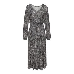 Lascana Maxikleid in schwarz-creme-grau bedruckt | Gr.: 46