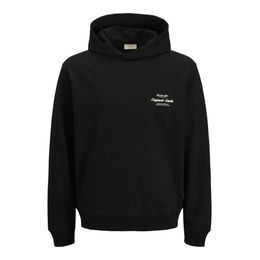 Jack & Jones Jack & Jones Sweatshirt JORNORREBRO TYPO BACK SWEAT HOOD in Schwarz | Gr.: L