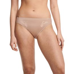 Chantelle Damen Slip &raquo;HEDONA&laquo; blickdichtes Gewebe, Guipure Spitze beige 46