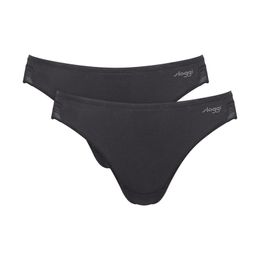Sloggi Damen Sloggi Slip &raquo;GO Blush High Leg 2P&laquo; mit Spitzendetails schwarz M