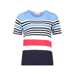 Betty Barclay Basic Shirt mit Ringel in Blau/Rot | Gr.: 44