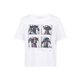 Betty Barclay Basic Shirt mit Aufdruck in Patch White/Black | Gr.: 44