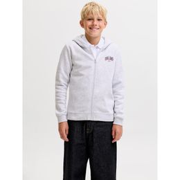 Jack & Jones Jack & Jones Junior Herren Kapuzensweatshirt &raquo;JJAERO SWEAT HOOD JNR&laquo;, Baumwollmischung, regular fit grau 128