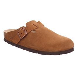 Rohde Damen Clog &raquo;Alba&laquo; Leder Mules, Hausschuh mit leichter Laufsohle in Weite G (weit) braun 35