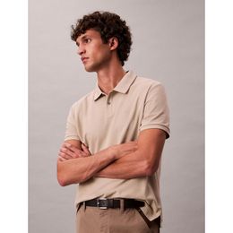 Calvin Klein Herren Poloshirt &raquo;SS RFND PQ TPPD CLSS&laquo; Mit Rundhalsausschnitt grau M